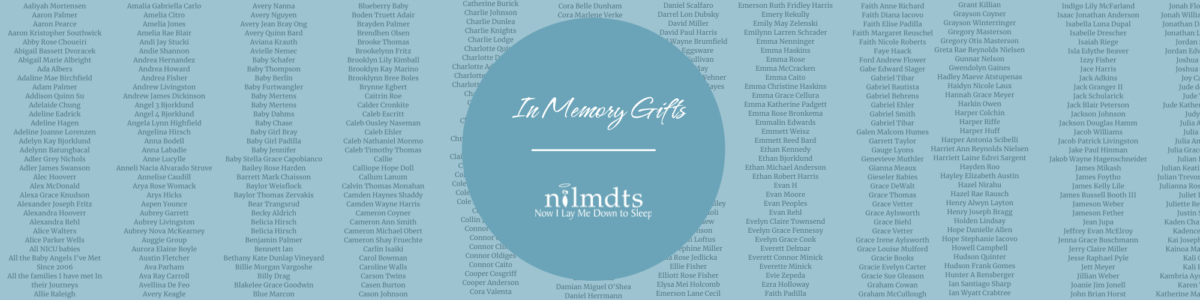 In Memory Gifts – December 2025 – Now I Lay Me Down to Sleep